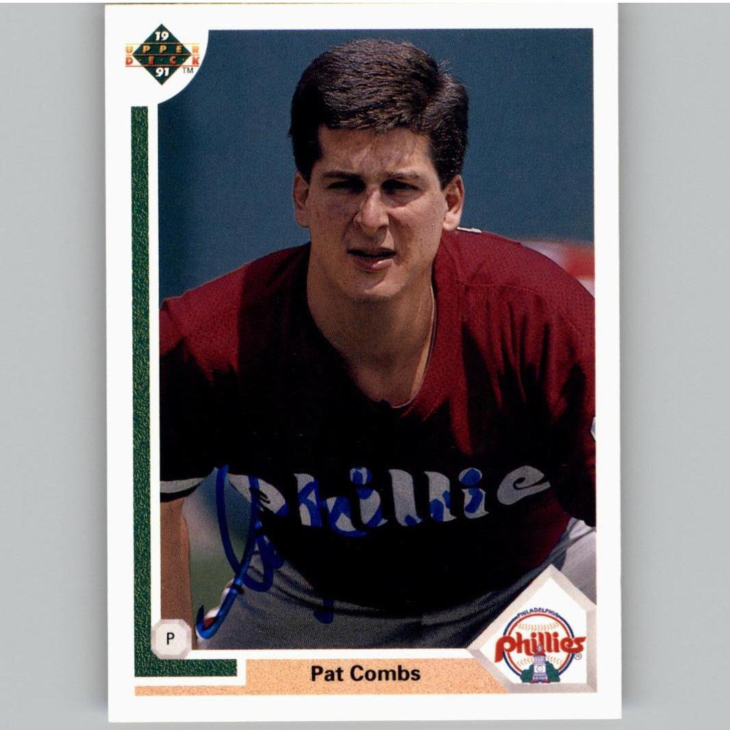 Pat Combs Signed Philadelphia Phillies 1991 Upper Deck Baseball Card #537