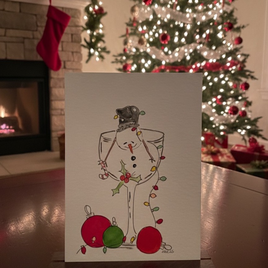 Frameless ⛄️ Snowman Marker Art By Me 4x6