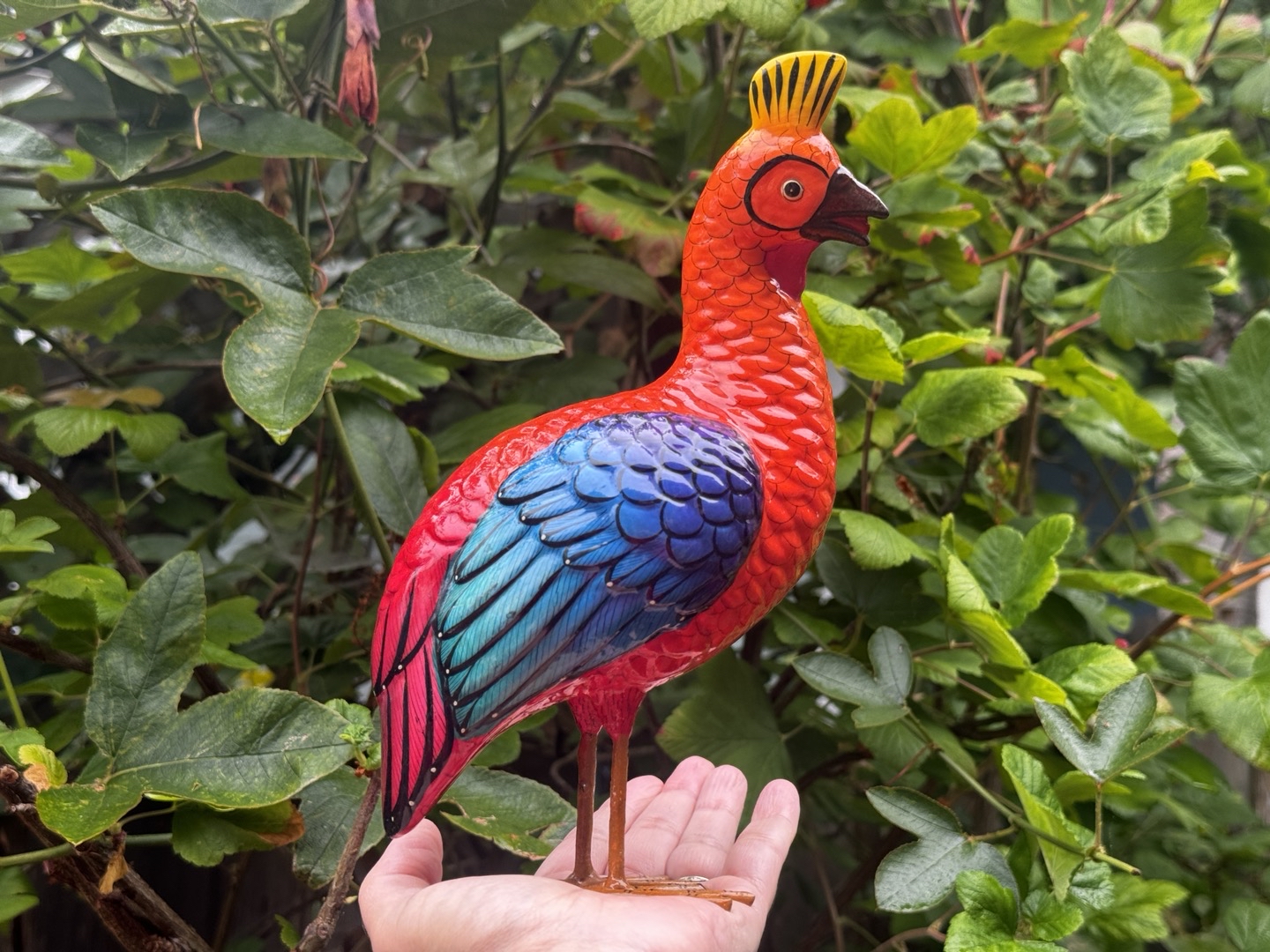 Signed Colorful Bird Made in Mexico By E Nim
