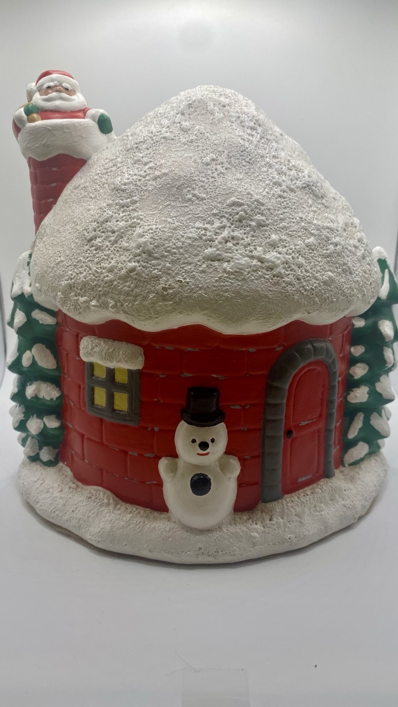 705. Vintage Ceramic Mold Christmas Igloo House With Santa In The ...