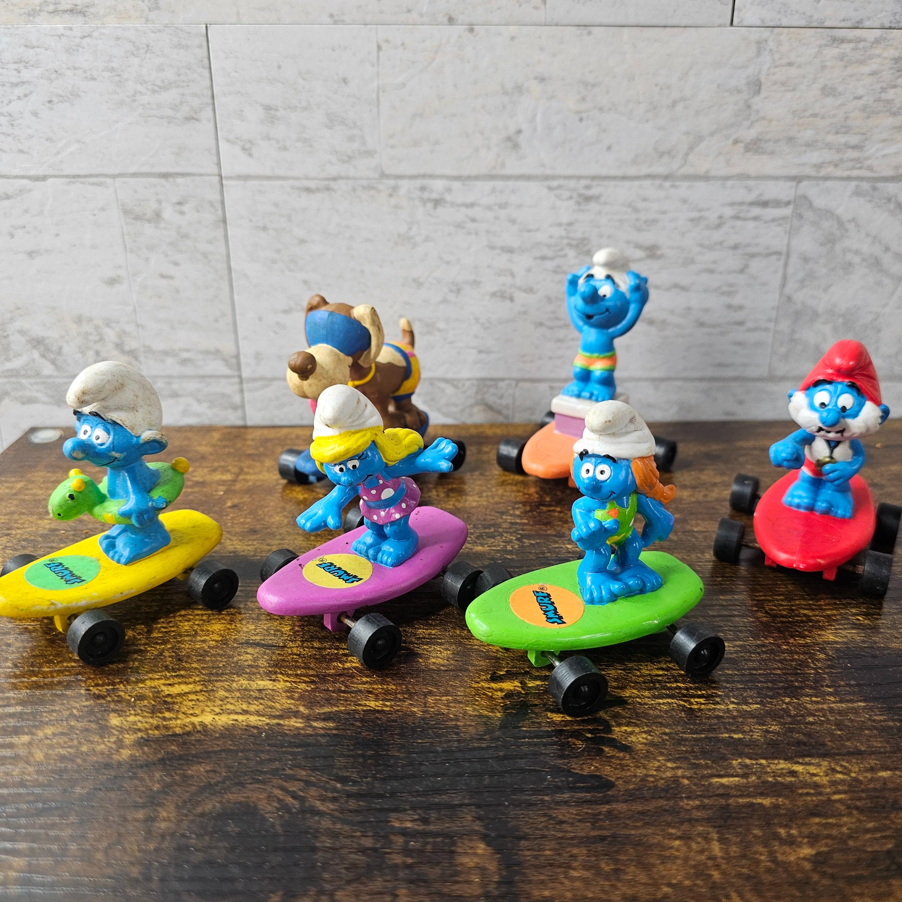 Hardee's Smurfs on Skateboards Kids' Meal Toys (1990) Lot of 6 Toys ...