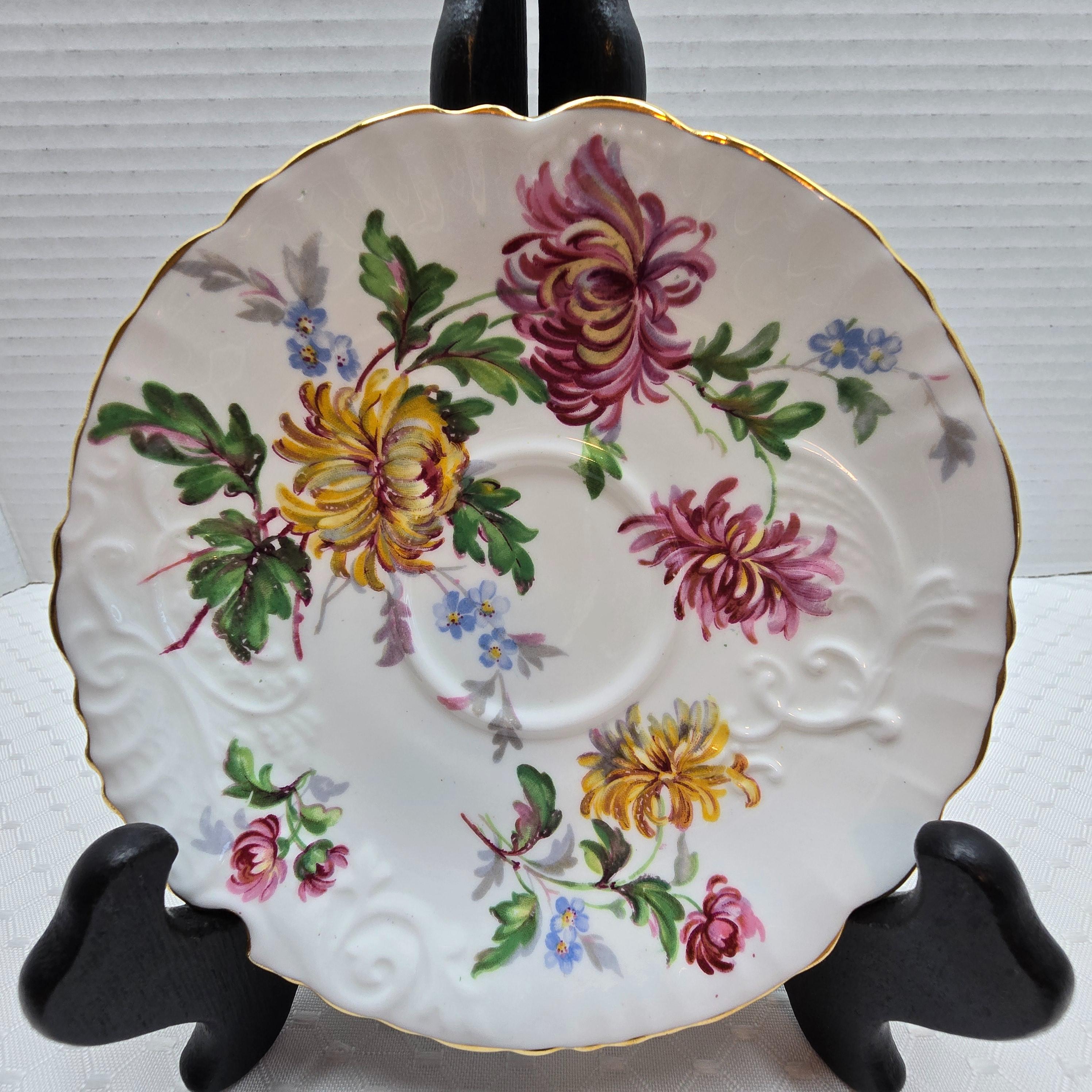 Vintage Hammersley Bone China Saucer In Autumn Glory Pattern Made In ...