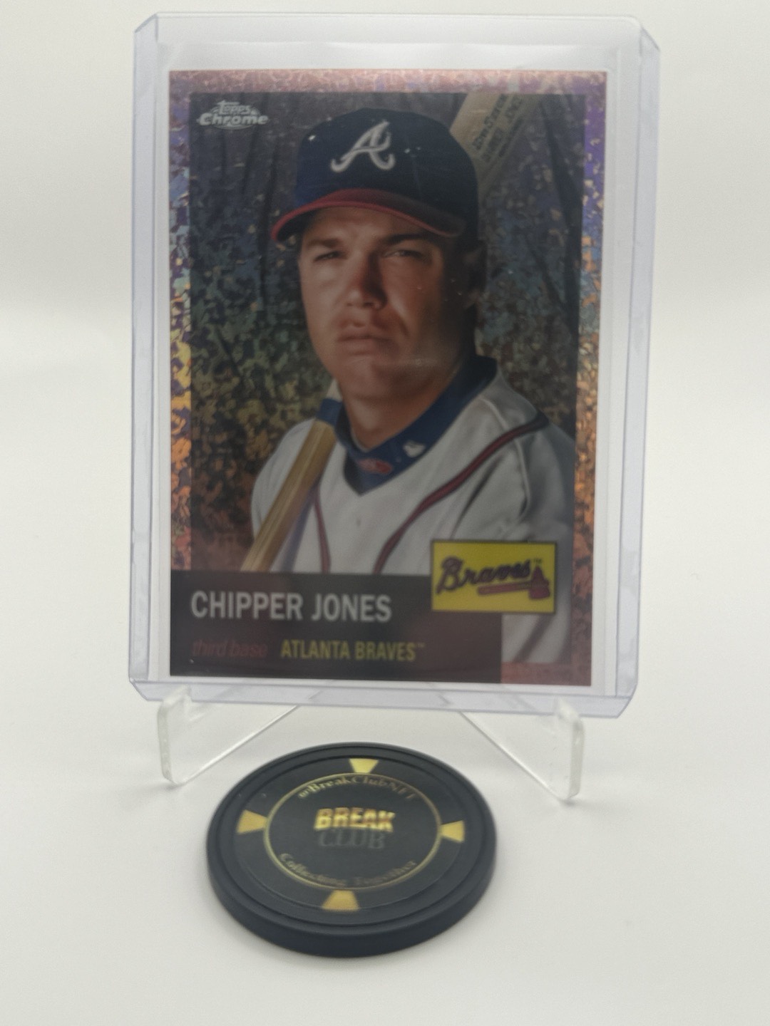 Chipper Jones 40/75 Rose Mini Diamond 2022 Topps Platinum Anniversary ...