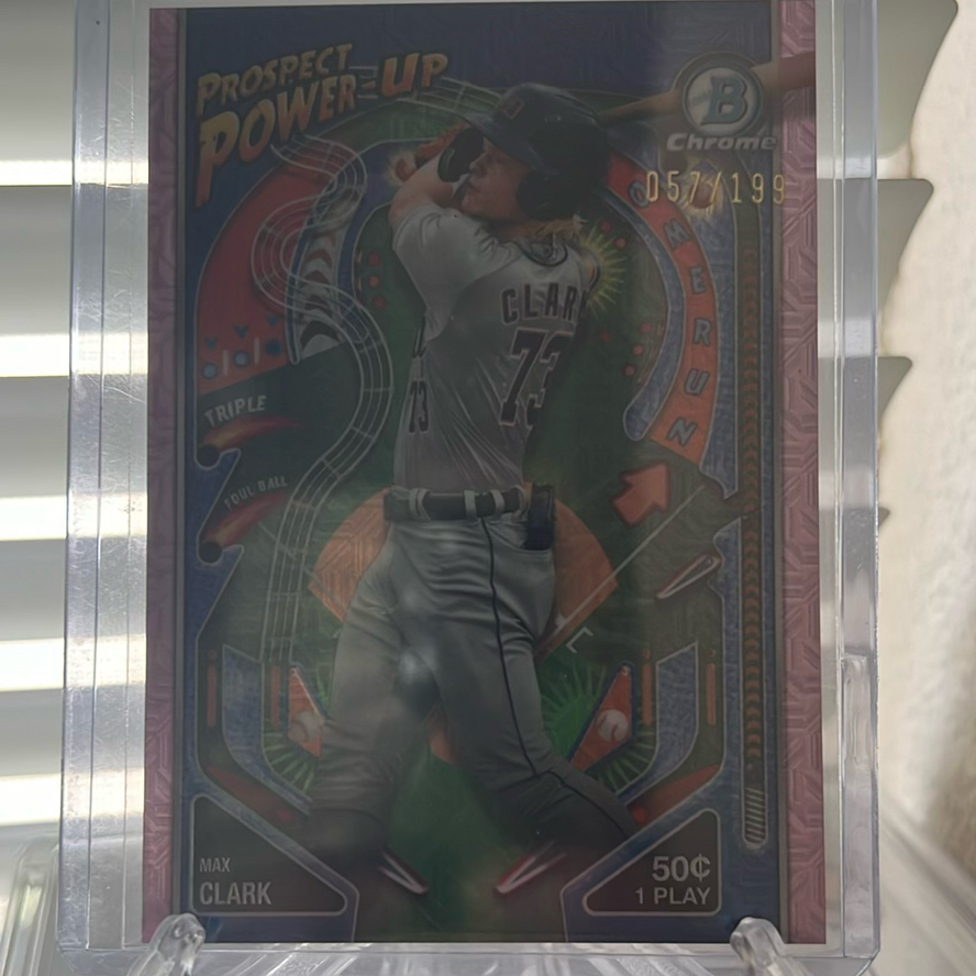 2024 Bowman Max Clark Pink Mojo Prospect Power-Up /199 Detroit Tigers