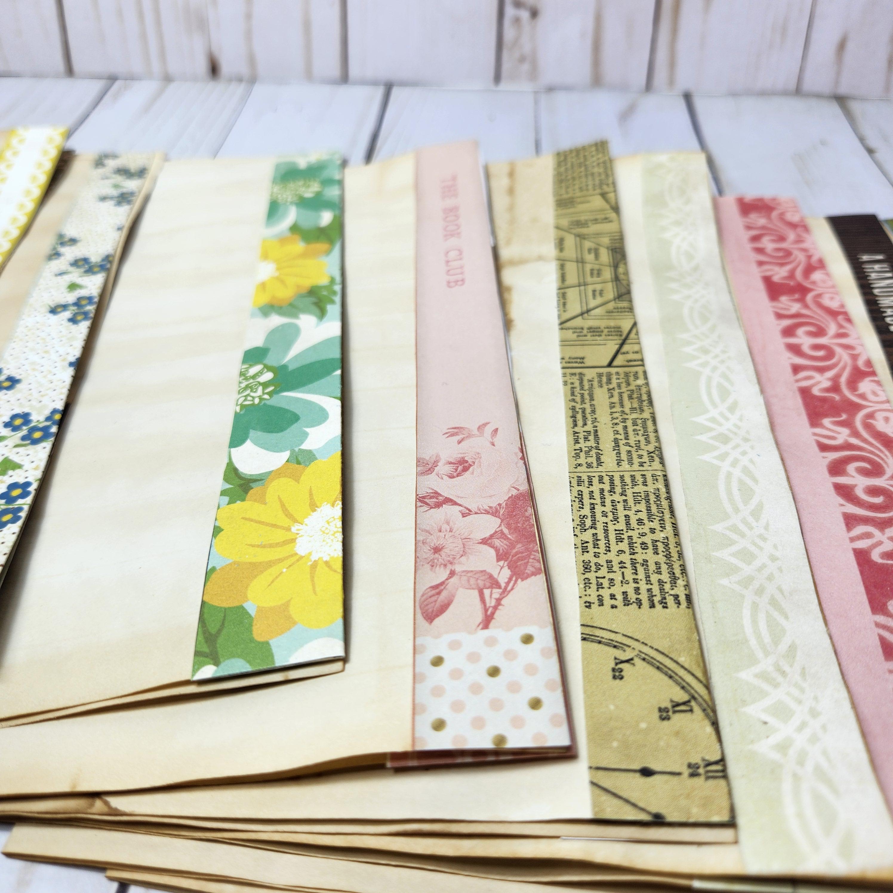 10 Coffee Dyed Sheets with Scrapbook Paper Edges