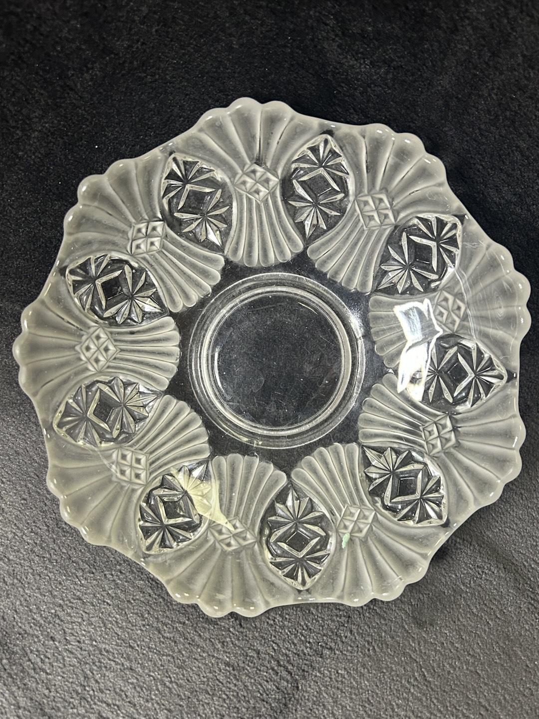 Vintage ROBINSON GLASS EAPG Vera Pattern Glass Bowl 1893