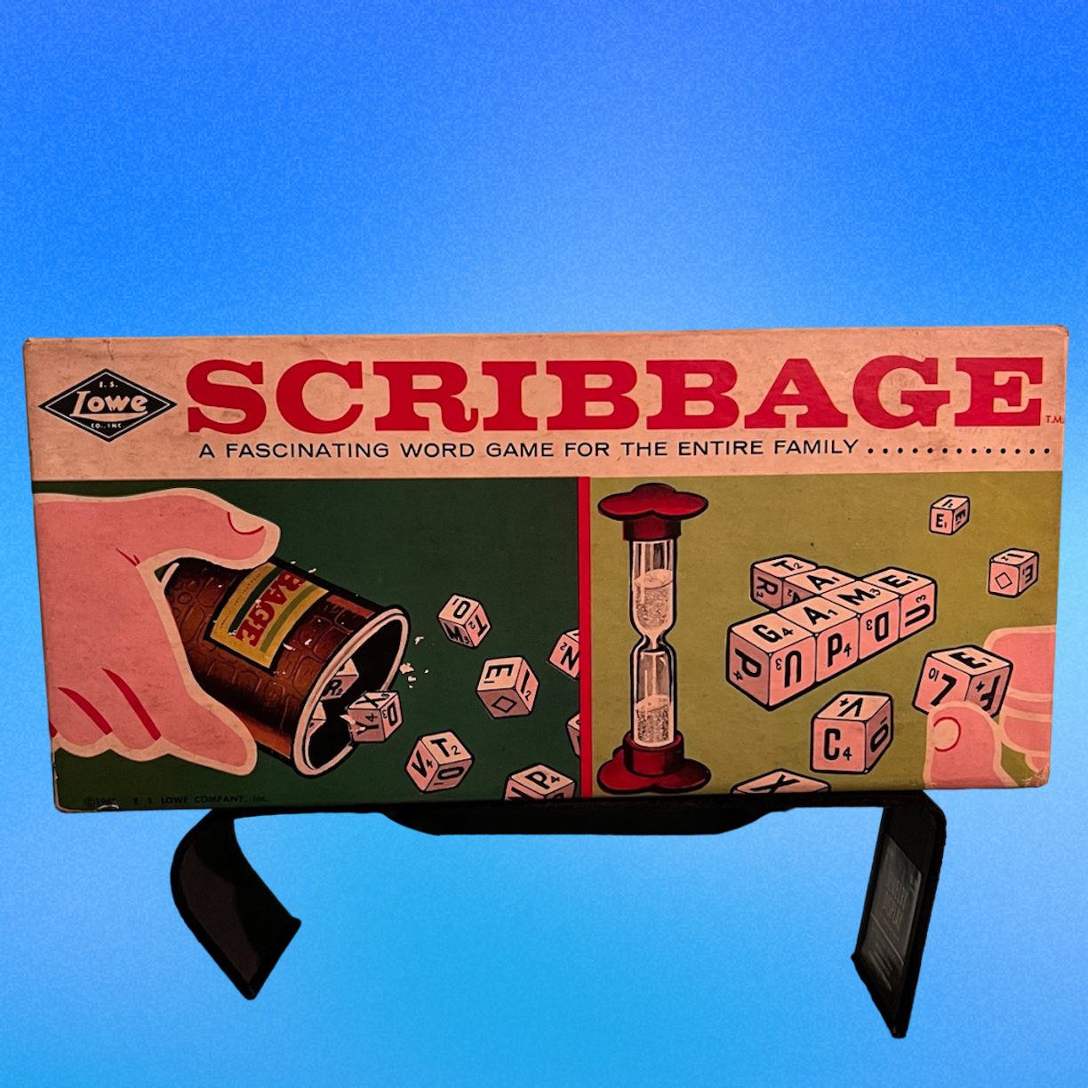 Vintage Scribbage Word Game w Original Bakelite Butterscotch Pieces in ...