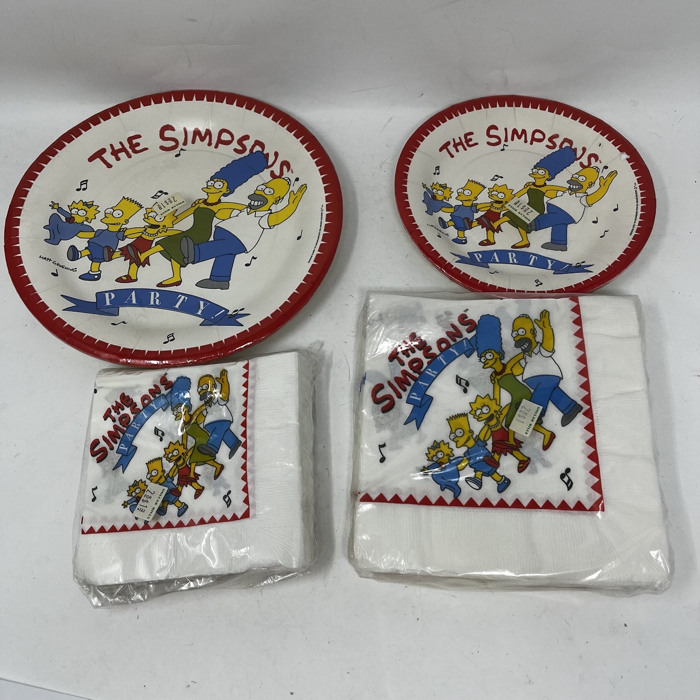 Vintage Set Of Simpson Paper Plates And Napkins