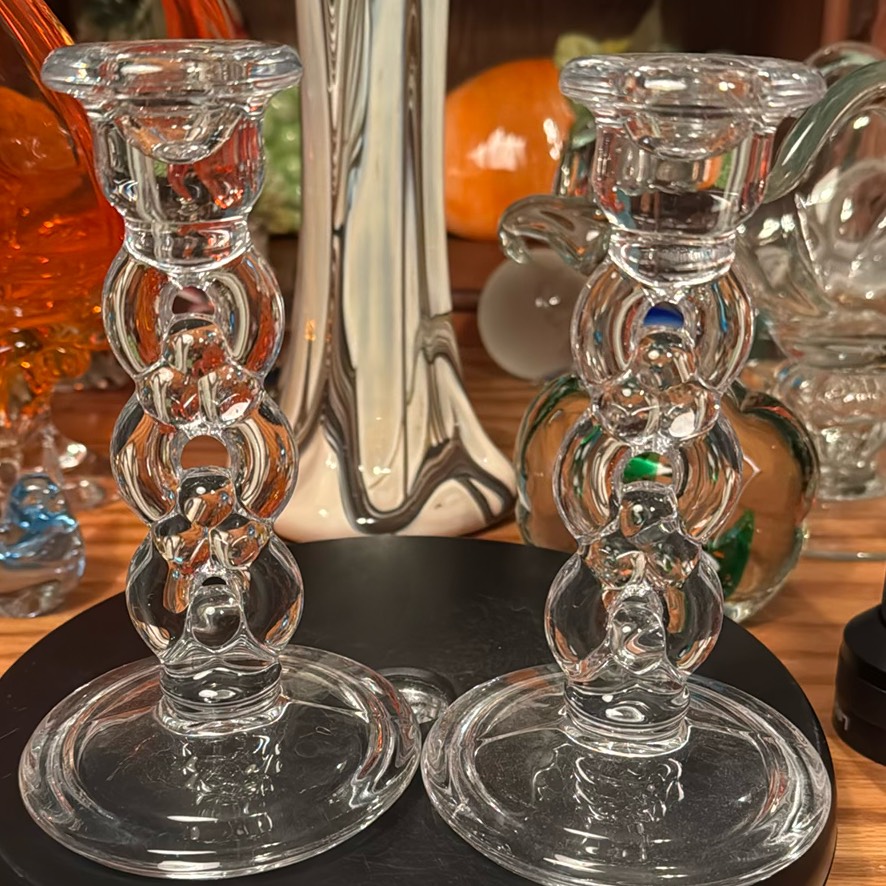 Set Of Godinger Crystal Candlesticks By Shannon