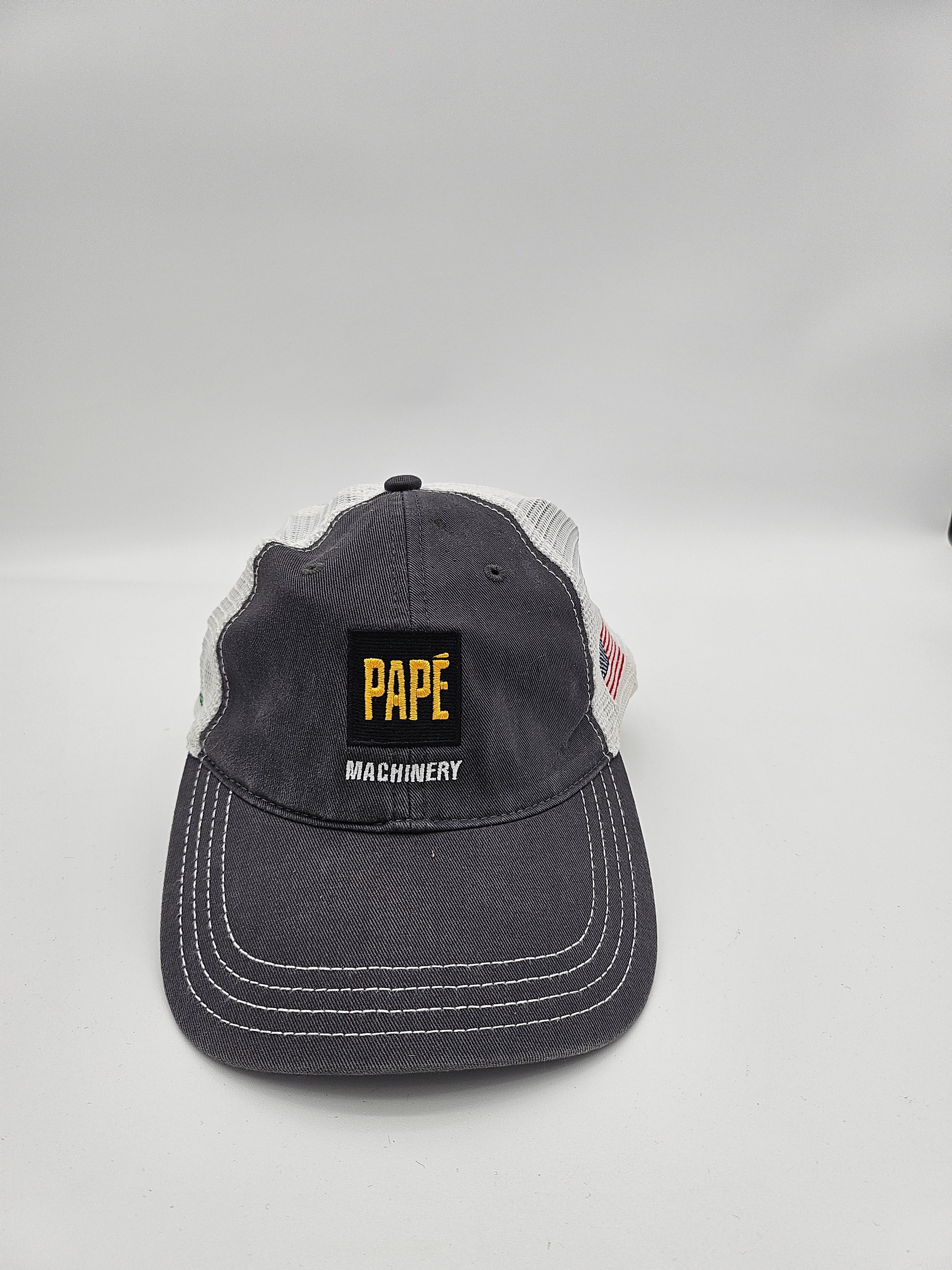Pape Machinery John Deere Snapback Trucker Hat Cap Black White Mesh ...