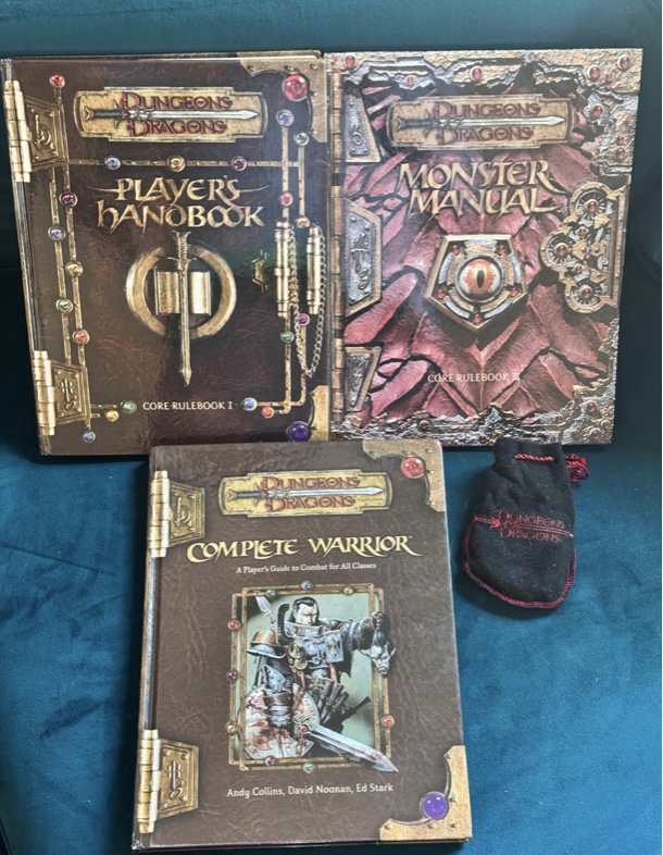 Dungeons & Dragons Core Rulebook Lot 1, 2, 3 & Dice (3 Book Lot)